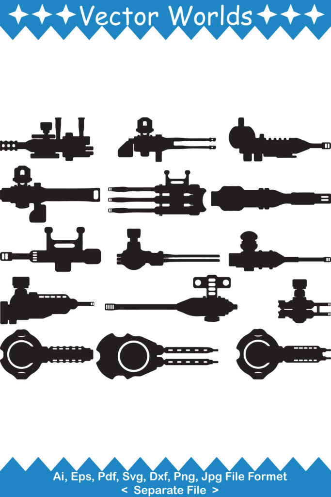 Spaceship Weapons SVG Vector Design. - MasterBundles