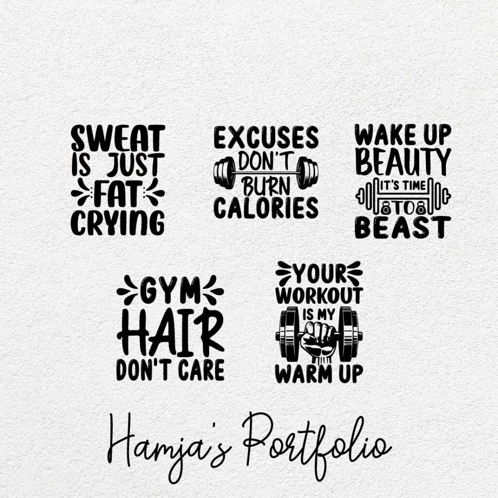 Gym Typography Bundle – MasterBundles