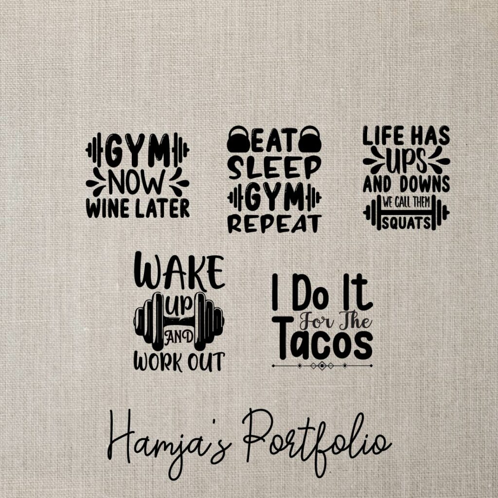 Gym Typography Svg – MasterBundles