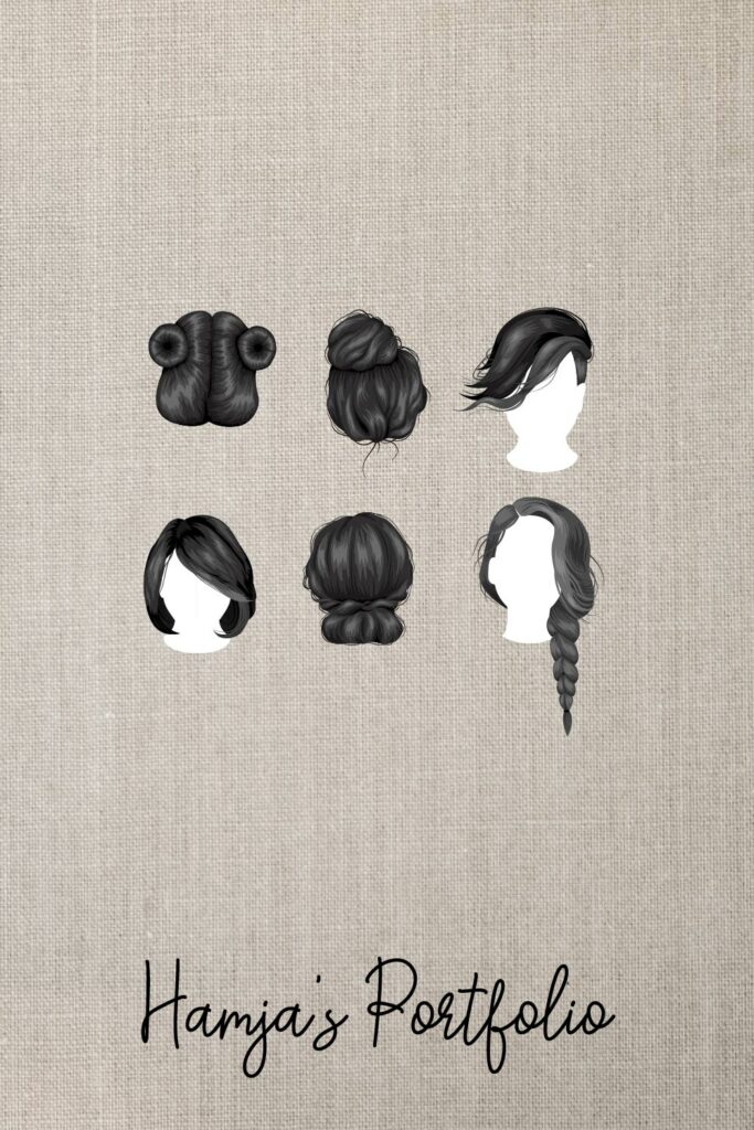 Woman Hair Style Vector Bundle – MasterBundles