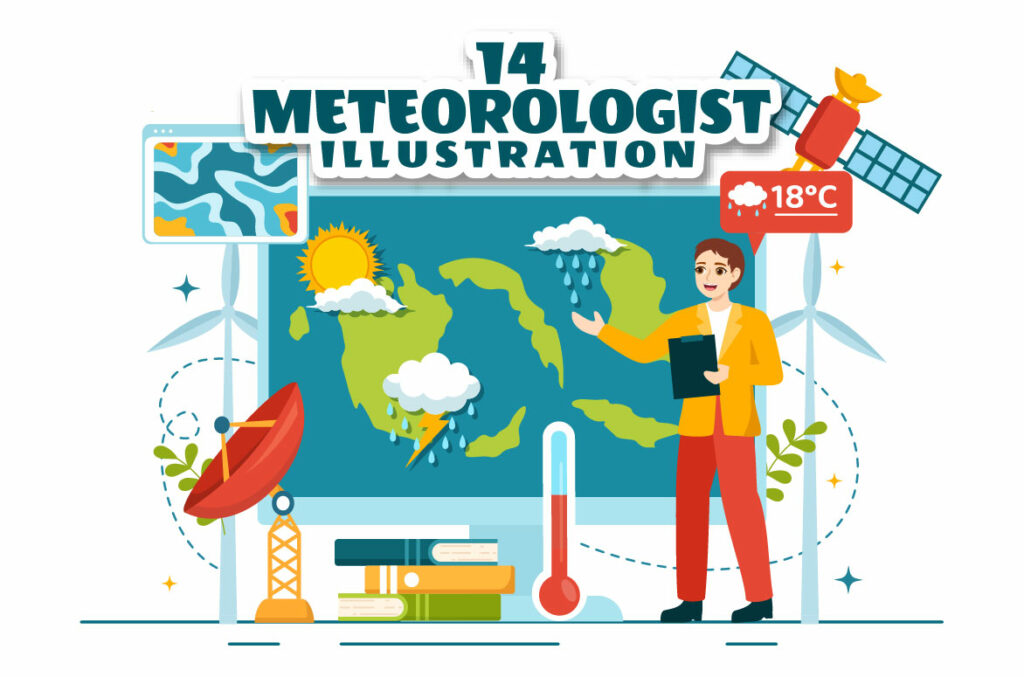 14 Meteorologist Vector Illustration - MasterBundles