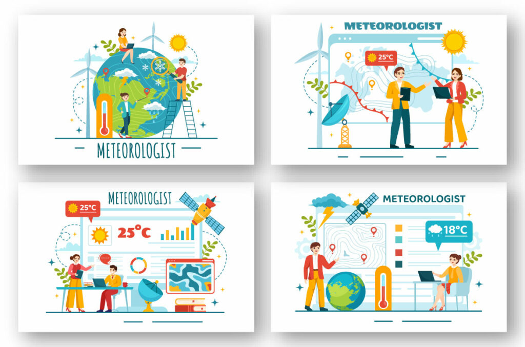 14 Meteorologist Vector Illustration - MasterBundles