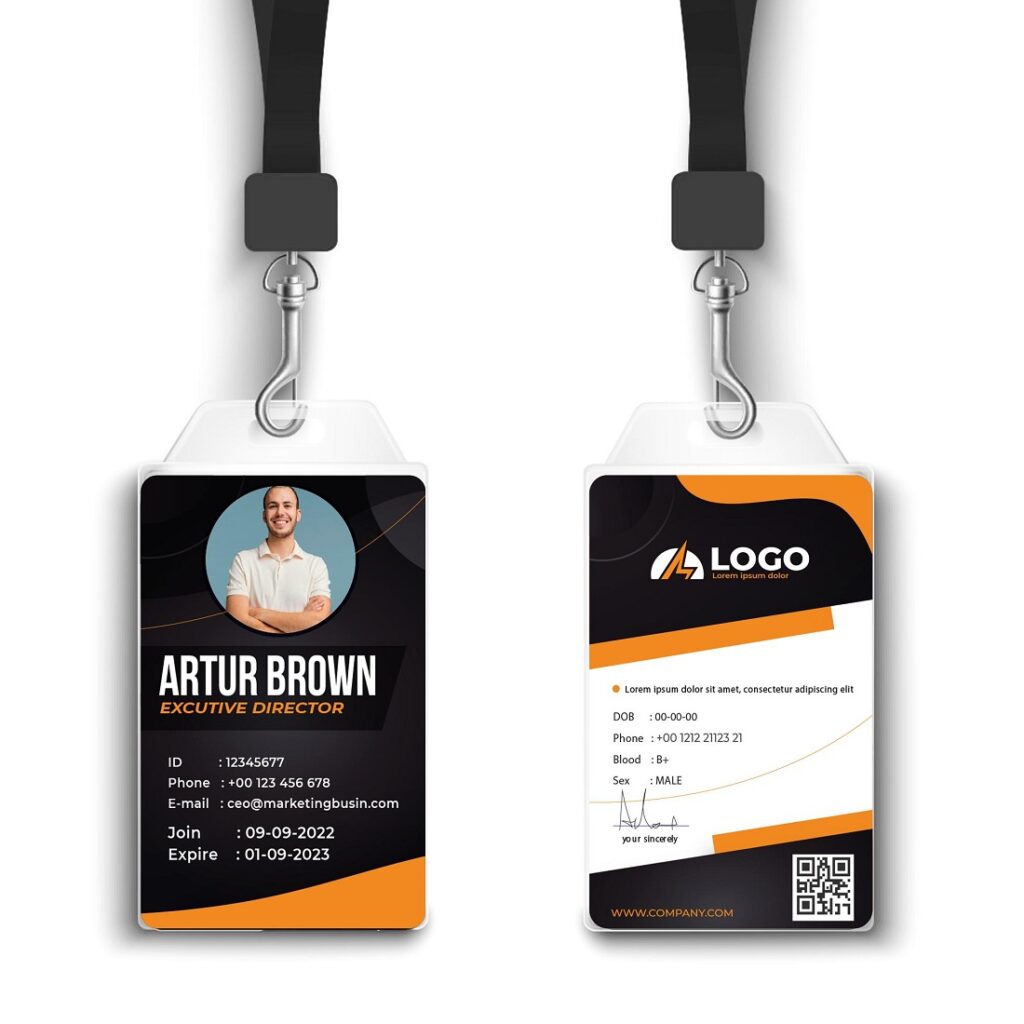 Minimal electrician id card - MasterBundles