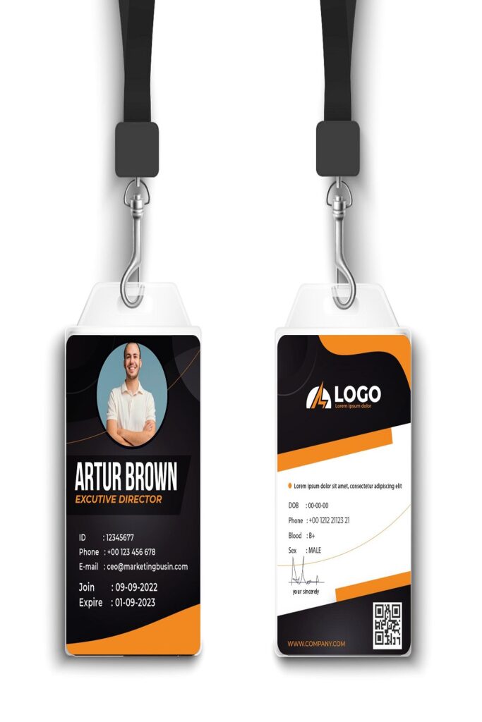 Minimal electrician id card - MasterBundles