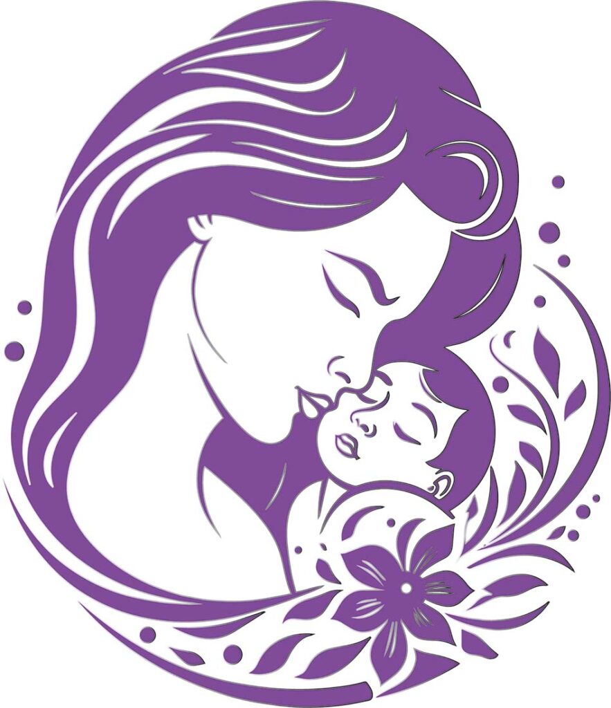 Beautiful mom logo,Mom logo design concept