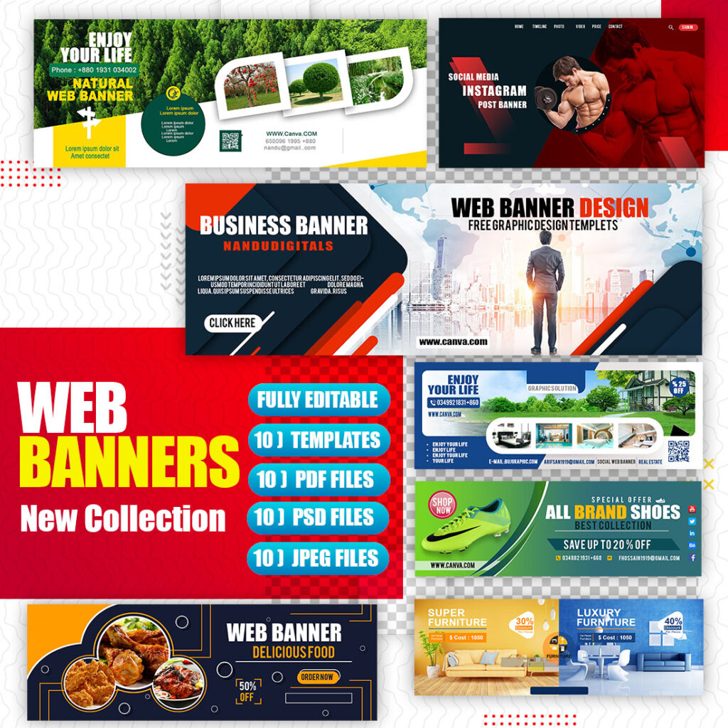 Multi Purpose Brand Web Banner - MasterBundles