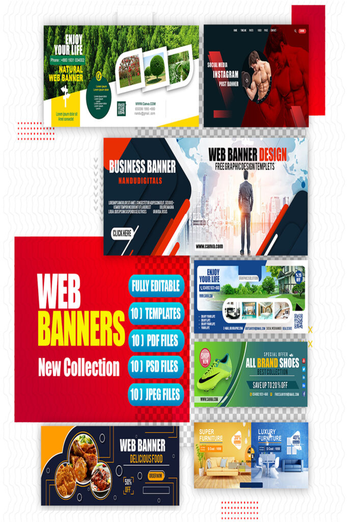 Multi Purpose Brand Web Banner - MasterBundles