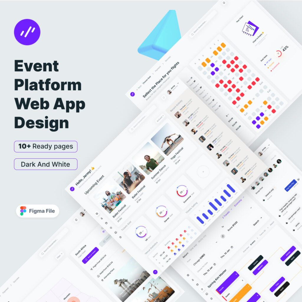 Event Platform web app UI Kits Design - MasterBundles