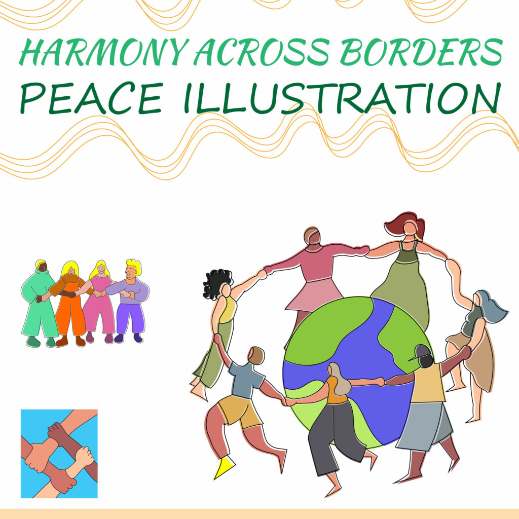 Harmony Across Borders: World Peace Illustrations - MasterBundles