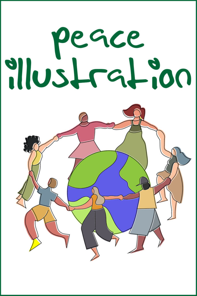 Harmony Across Borders: World Peace Illustrations - MasterBundles