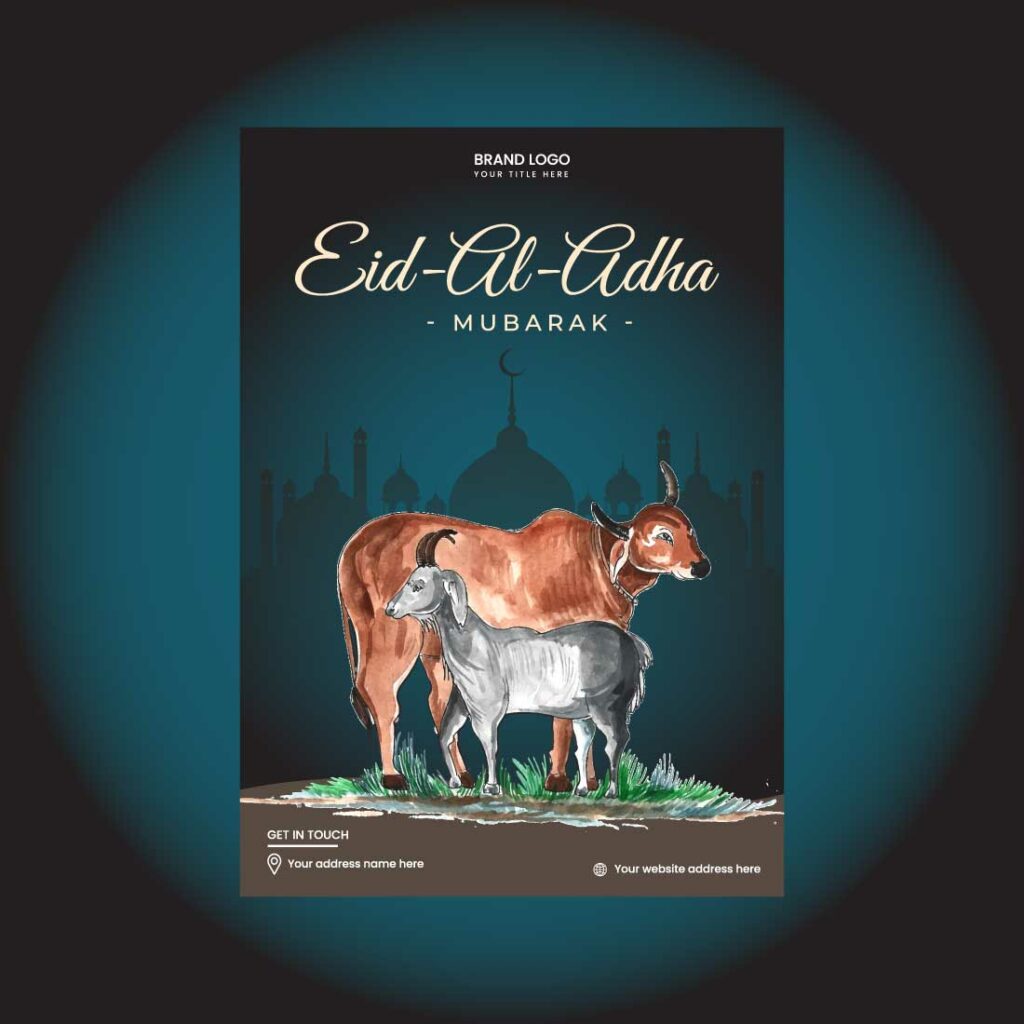 eid ul adha flyer poster, Free vector - MasterBundles