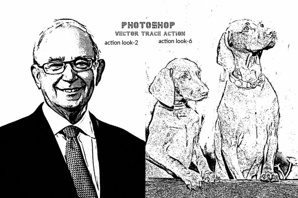 Photoshop Vector Trace Action - MasterBundles