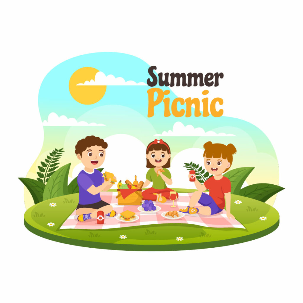 15 Summer Holiday Picnic Illustration - MasterBundles