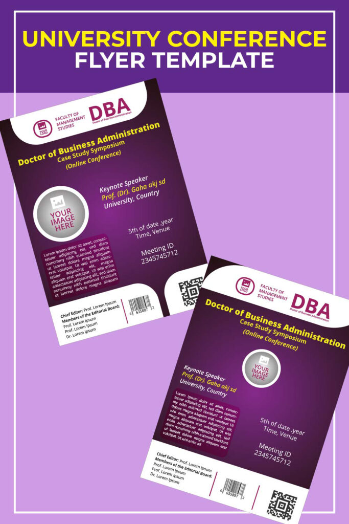 University conference flyer template - MasterBundles