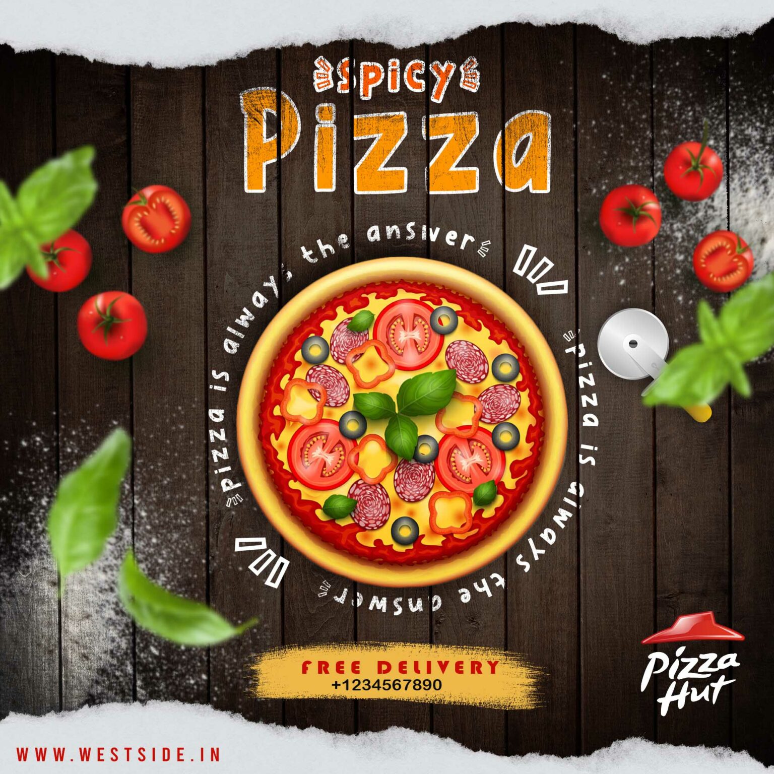 pizza poster - MasterBundles