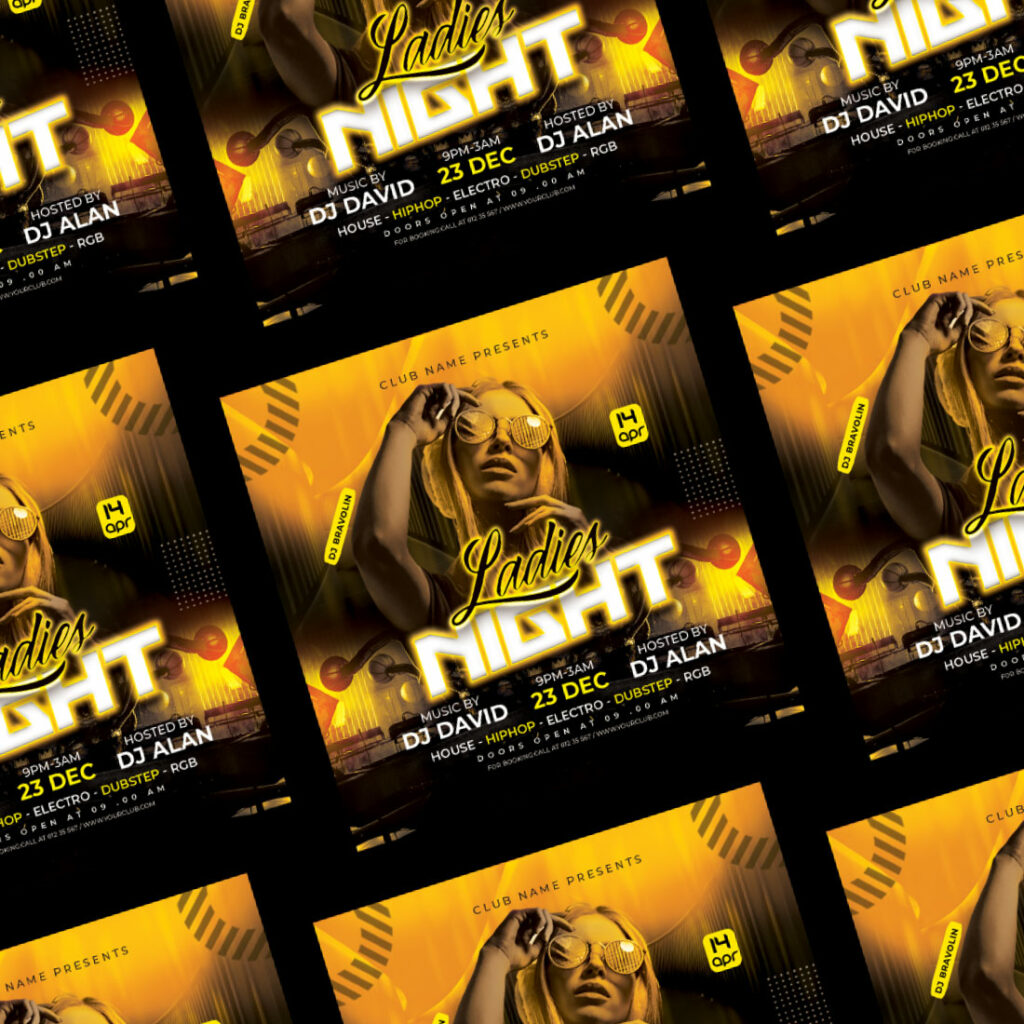 Ladies Night Party event Flyer - MasterBundles