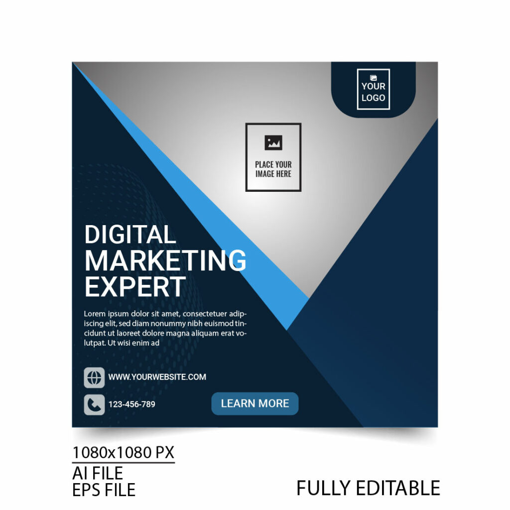 Corporate social media post templates - MasterBundles