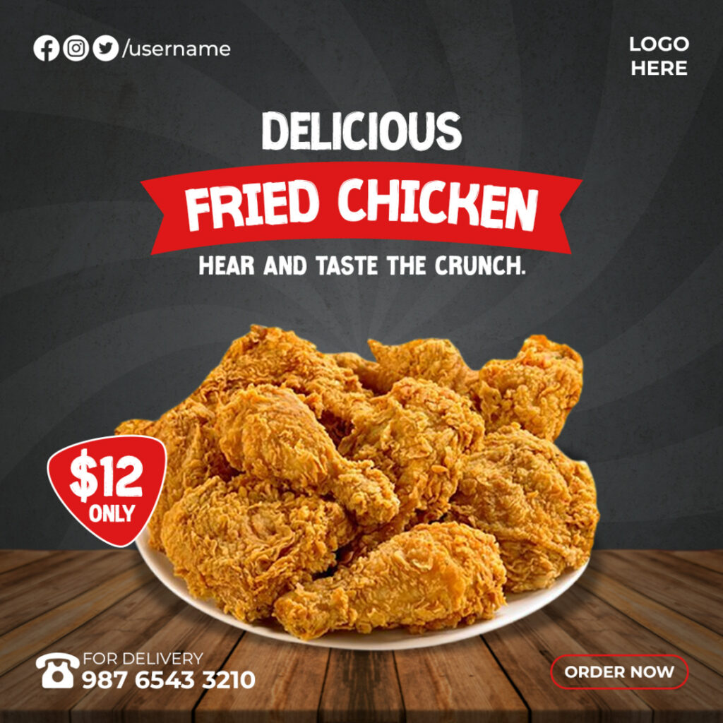 4 Food Menu Restaurant Discount Social Media Banner Templates ...