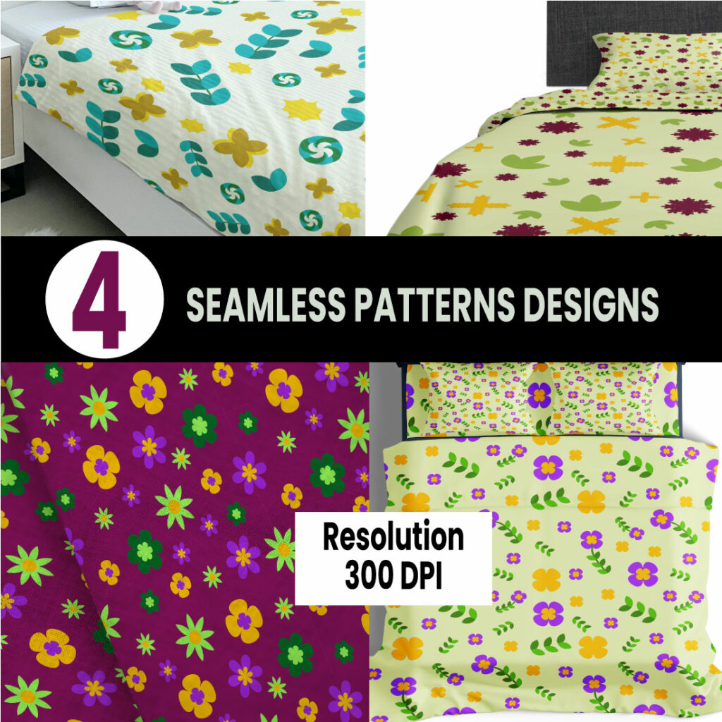 Seamless Fabric Patterns,Collection Of Seamless Pattern Designs,Vintage ...