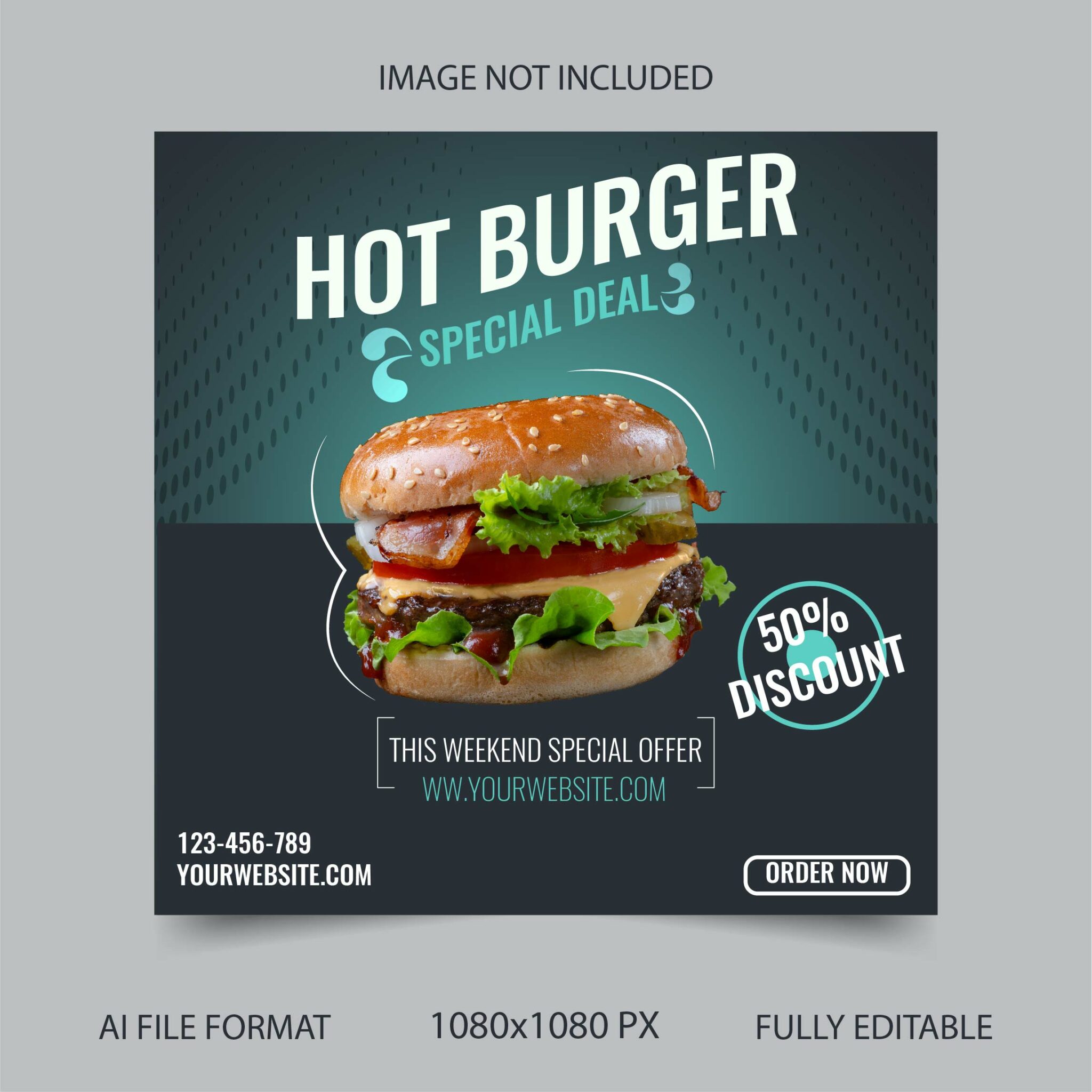 Food and restaurant social media templates - MasterBundles