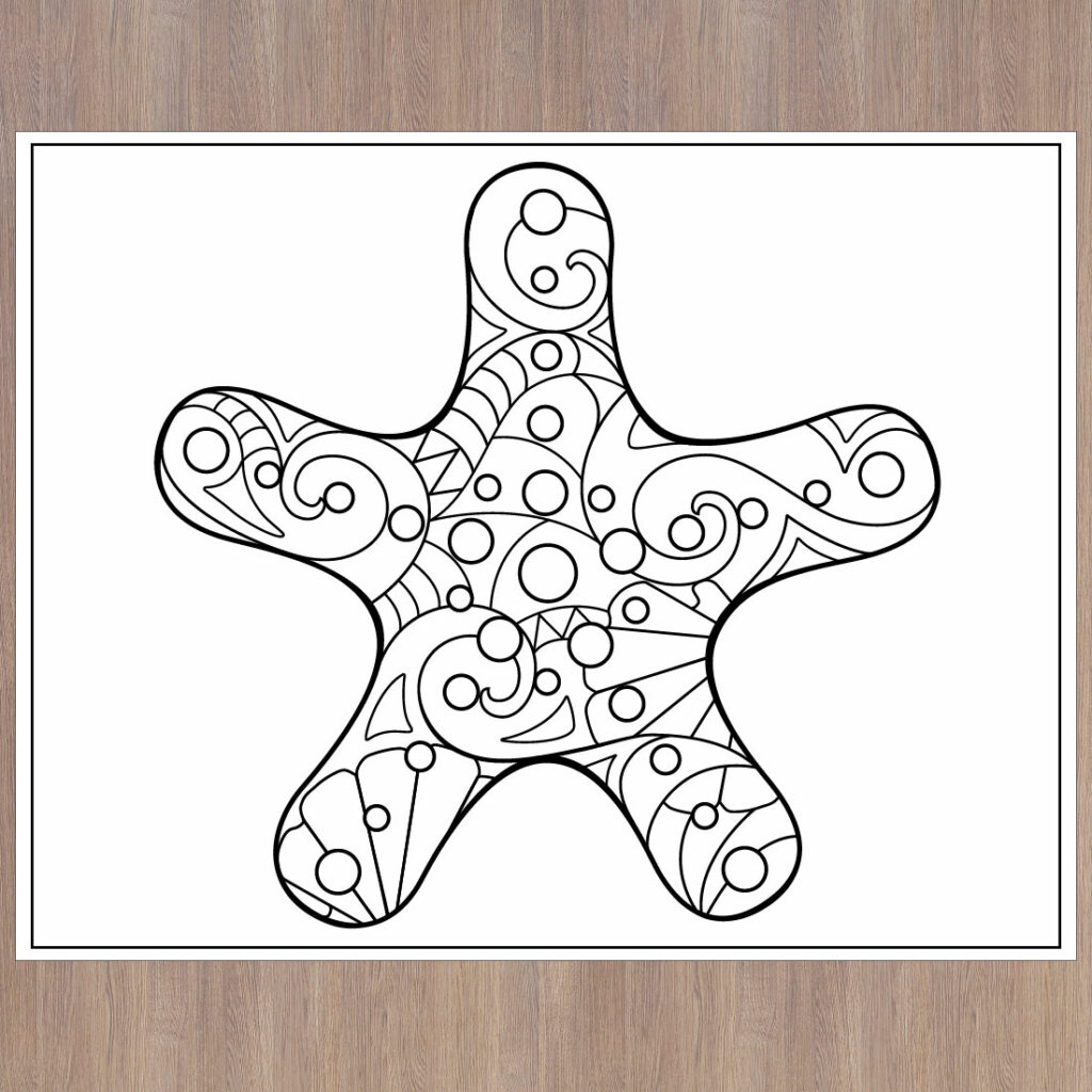 Marine Zentangles 8 coloring pages - MasterBundles
