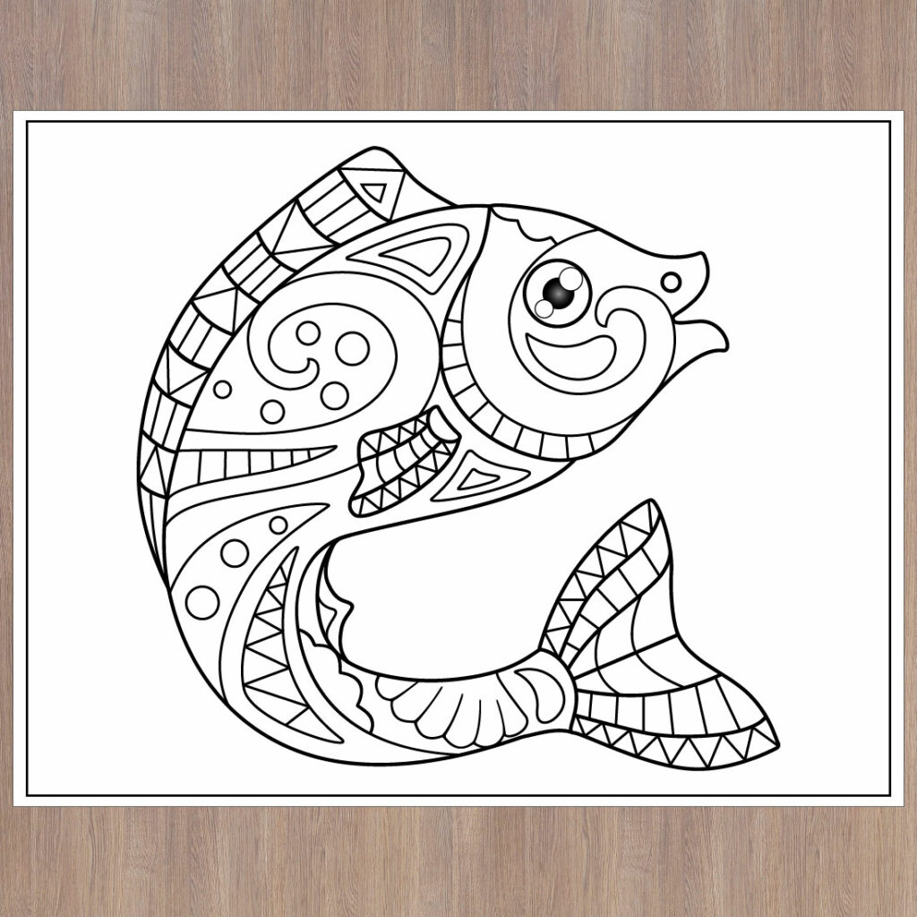 Marine Zentangles 8 coloring pages - MasterBundles