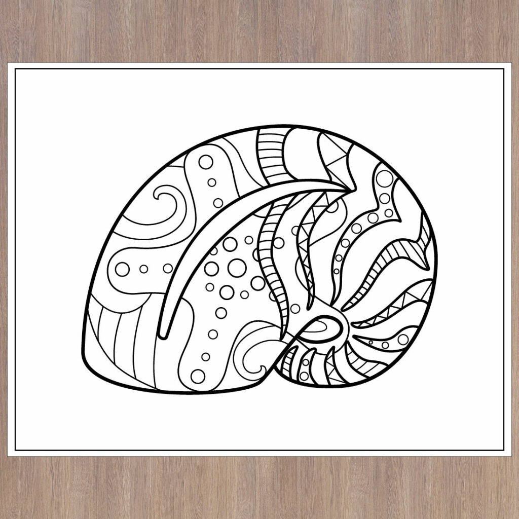 Marine Zentangles 8 coloring pages - MasterBundles