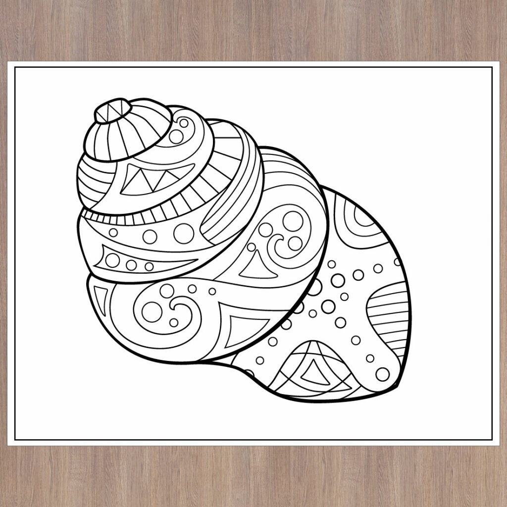 Marine Zentangles 8 coloring pages - MasterBundles