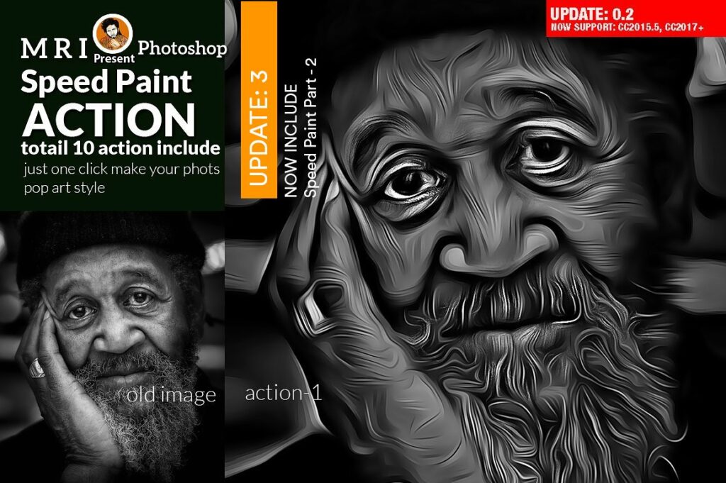 Speed Paint Photoshop Action - MasterBundles