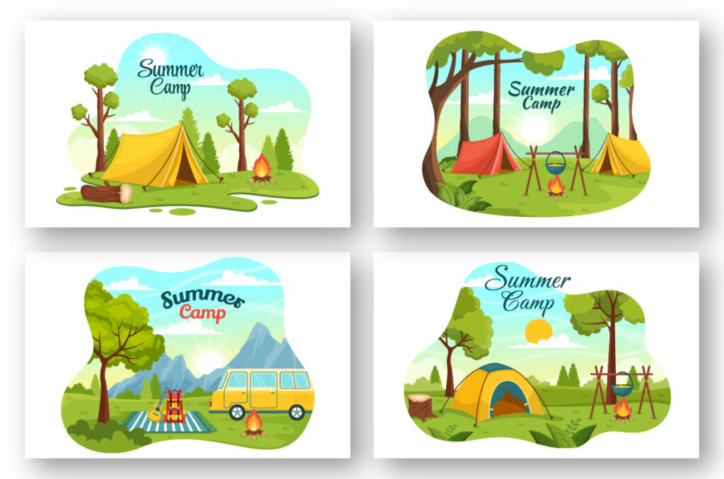 15 Summer Camp Vector Illustration - MasterBundles