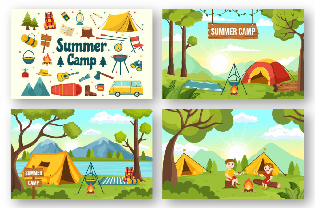 15 Summer Camp Vector Illustration - MasterBundles
