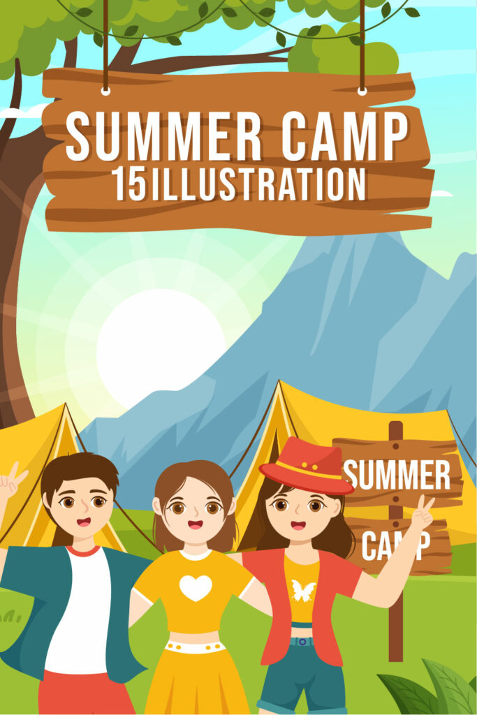 15 Summer Camp Vector Illustration - MasterBundles