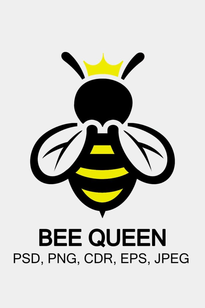 Creative Honey Bee Queen Logo - MasterBundles