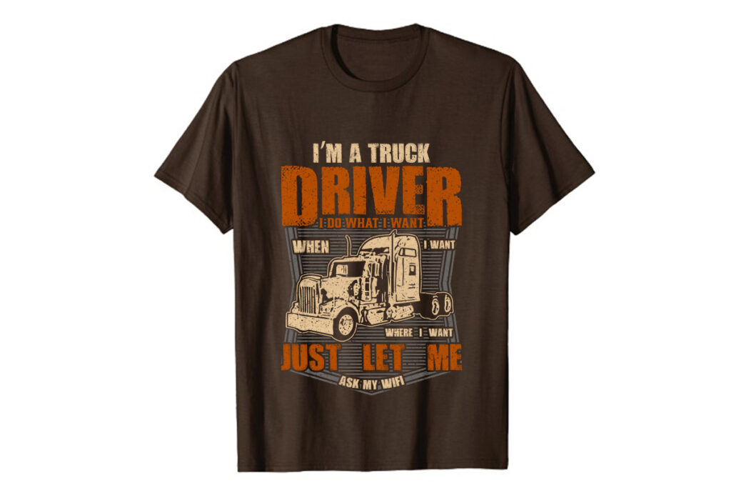 truck driver t-shirt design bundle. - MasterBundles