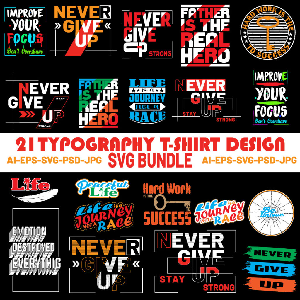 TYPOGRAPHY GRAPHIC DESIGN,FOR T-SHIRT PRINTS,SVG BUNDLE. - MasterBundles