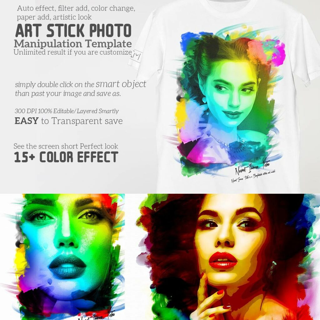 Art Stick Photo Template - MasterBundles