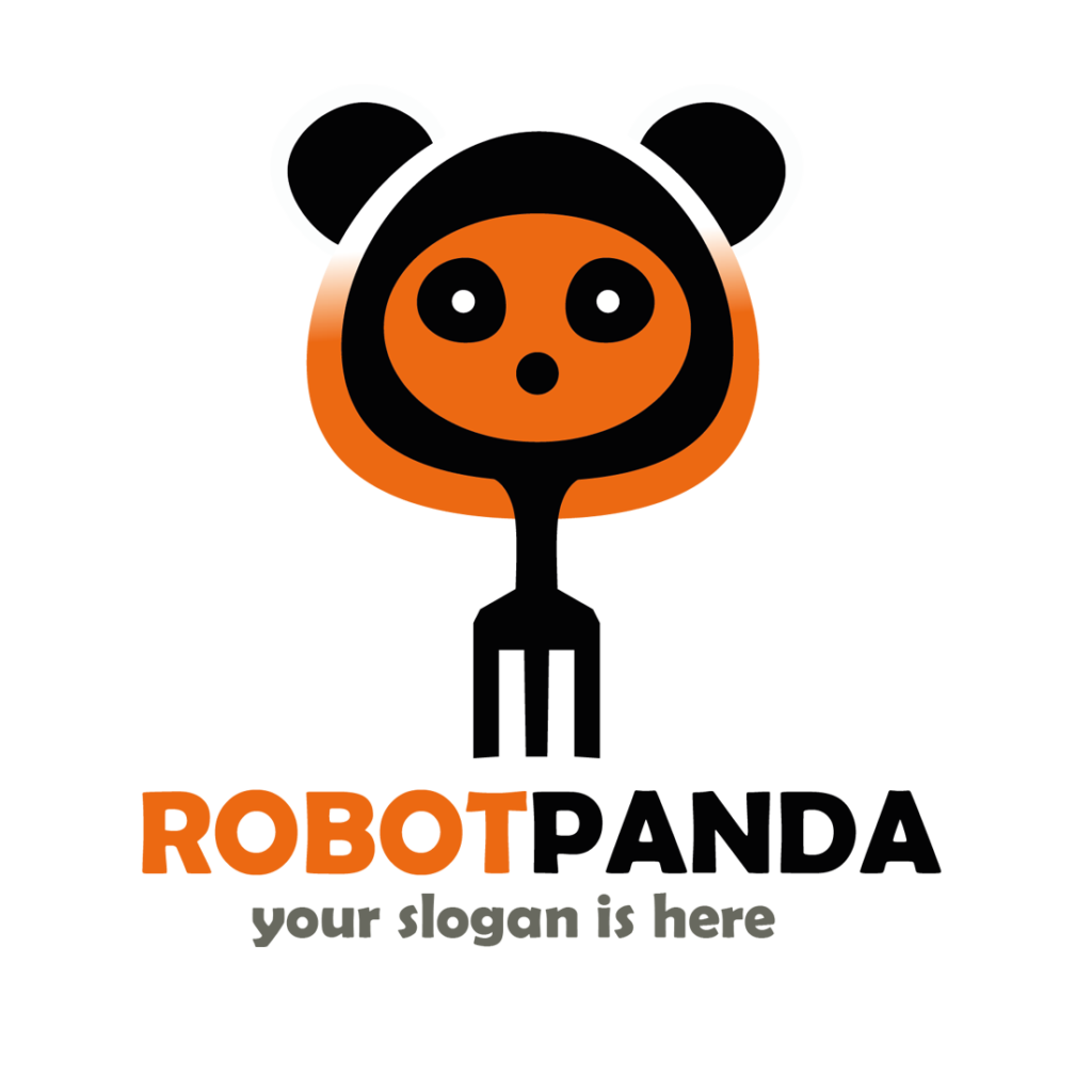 Robot Panda Logo - MasterBundles