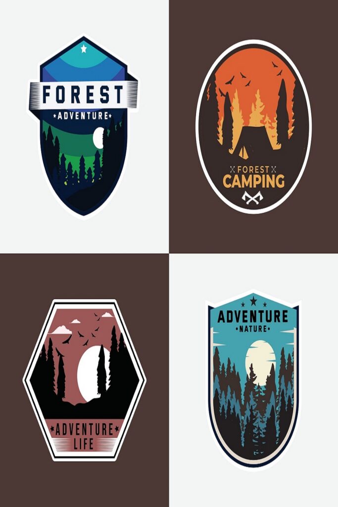 Vintage sticker logo design set - MasterBundles