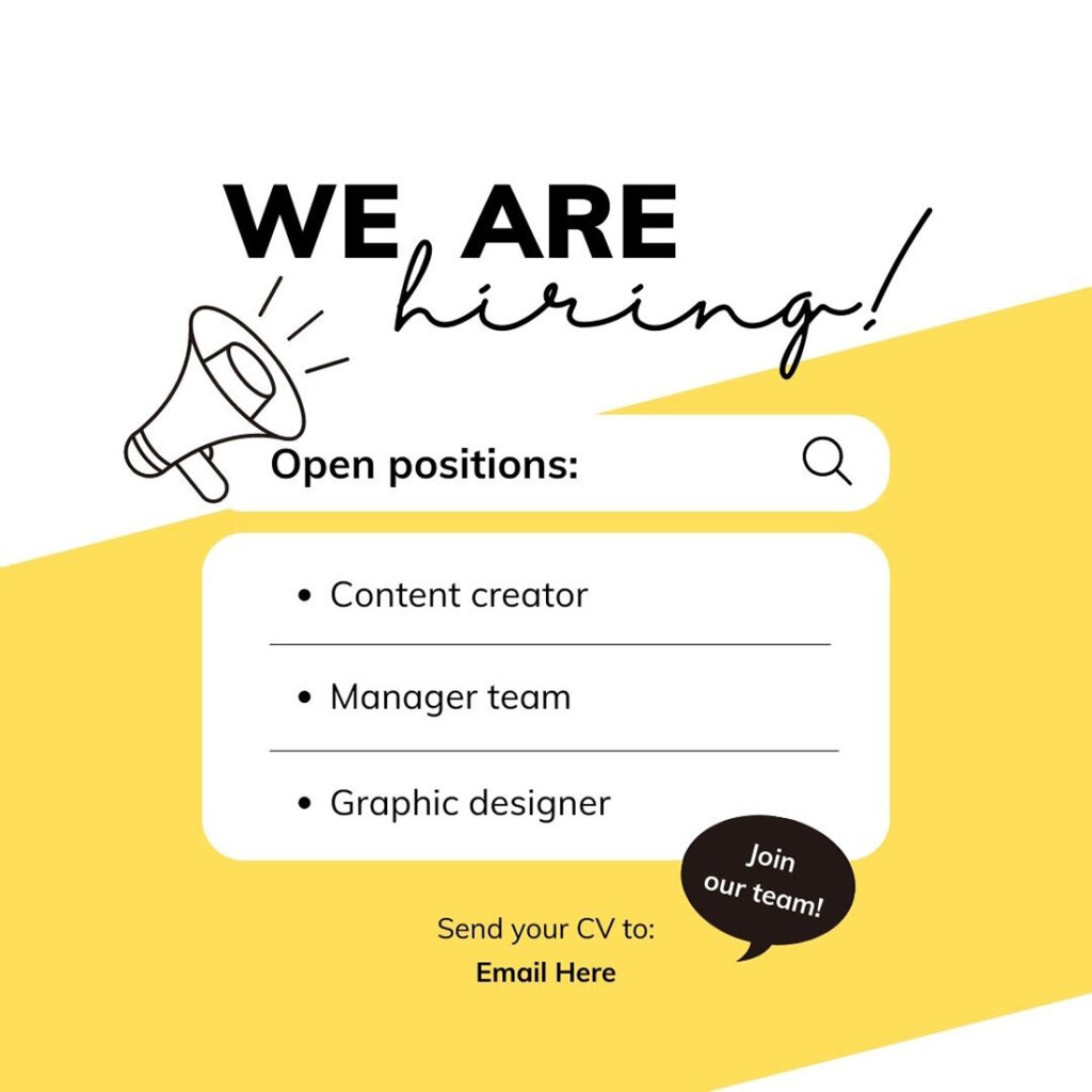 5 We are hiring poster job banner or social media post template ...