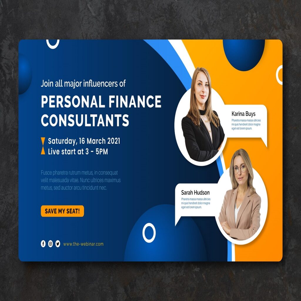 Webinar banner invitation template - MasterBundles
