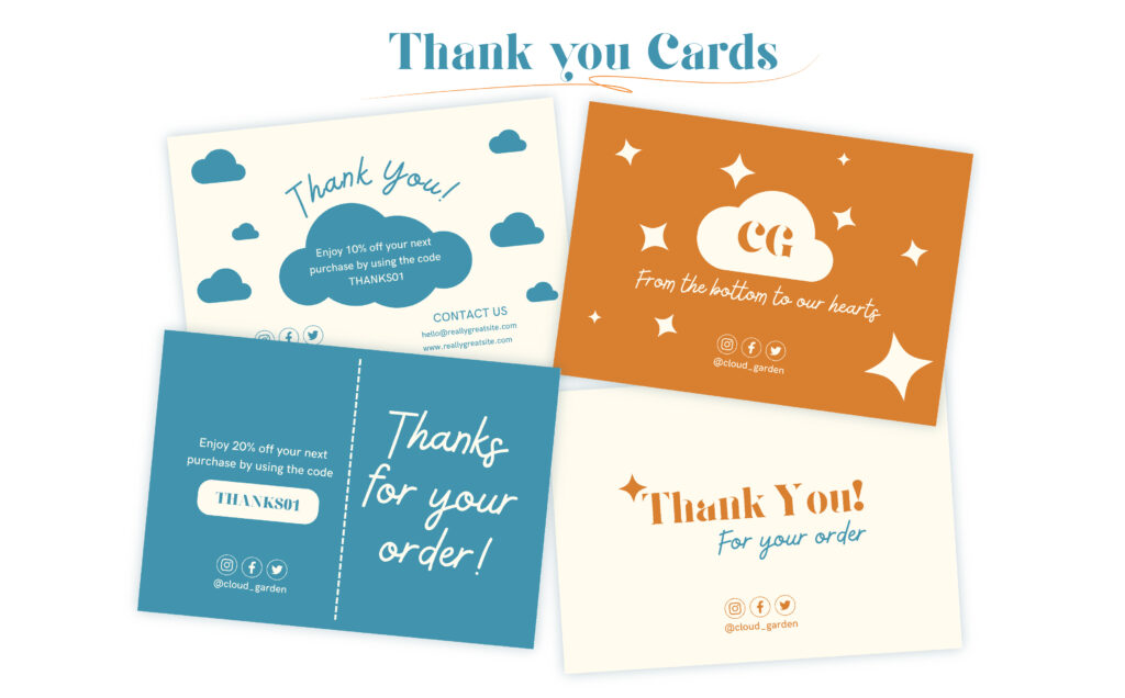 Branding Kit Canva Templates Editable Logo, Business Cards, Thank You ...