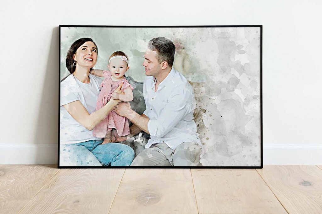 Family Watercolor Painting Effect - MasterBundles
