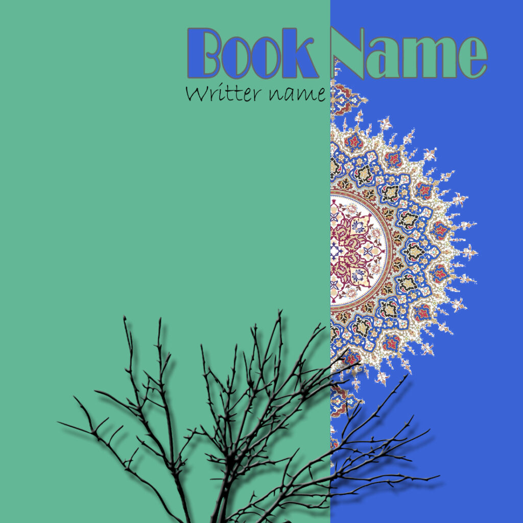 book cover with tree and art - MasterBundles