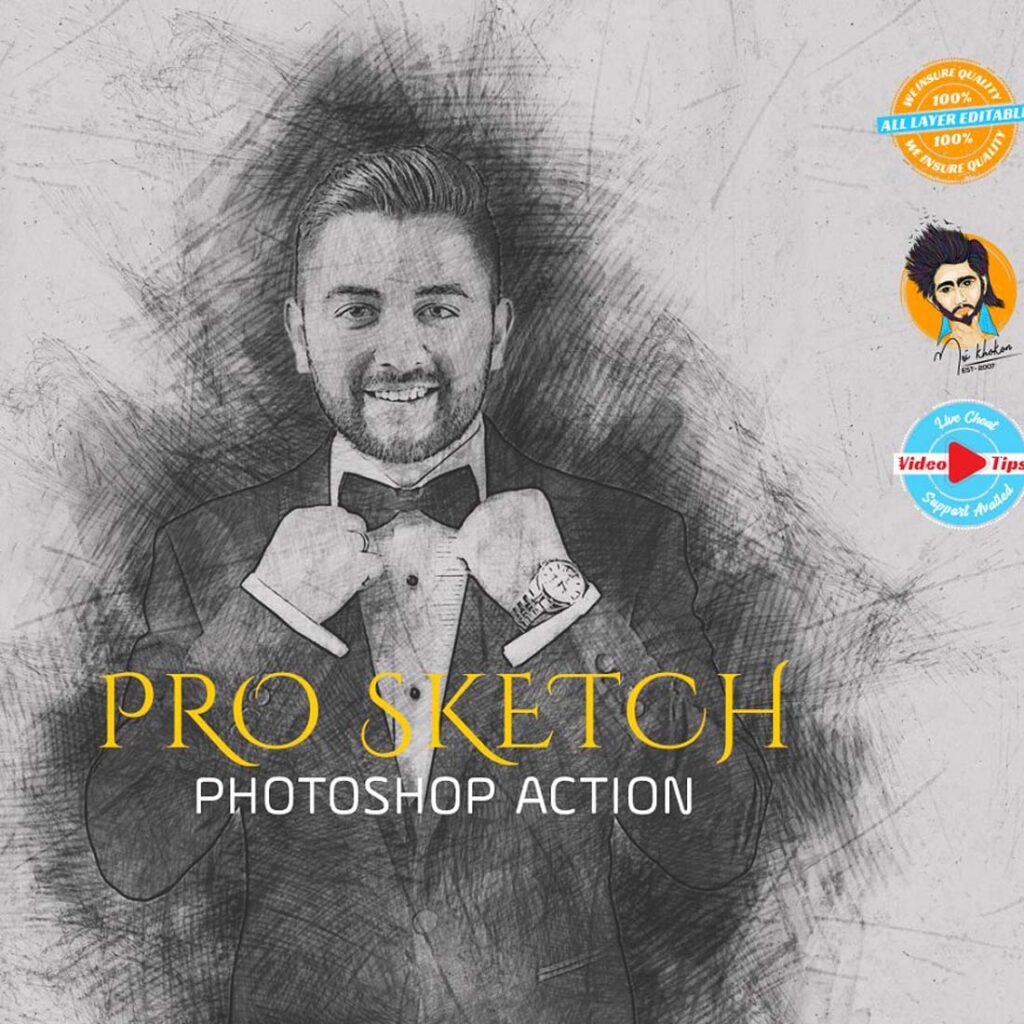 PRO SKETCH Photoshop Actions - MasterBundles