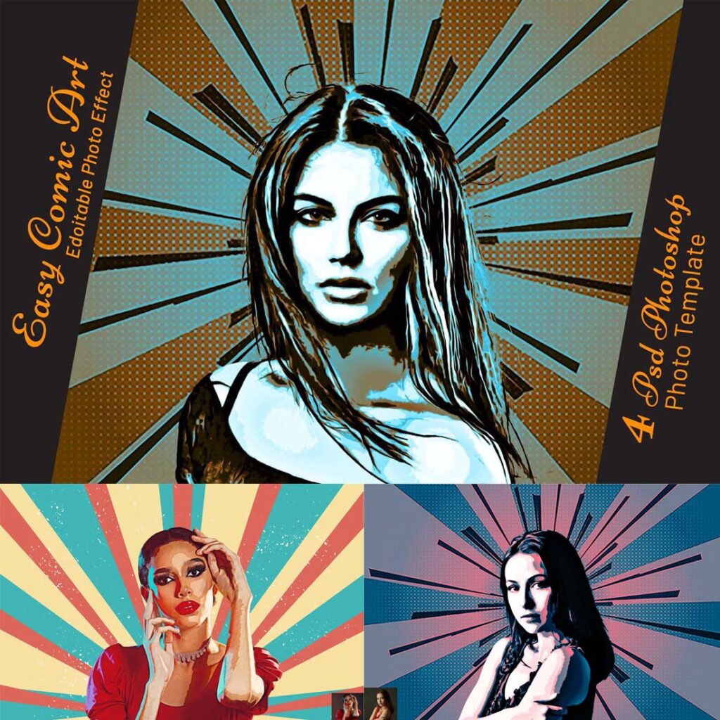 Easy Comic Art Editable Photo Effect - MasterBundles