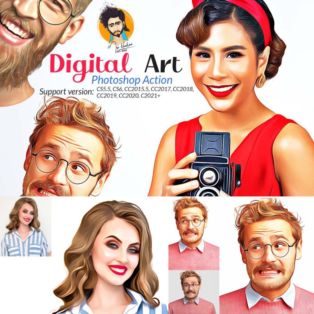 Digital Art Photoshop Action - MasterBundles