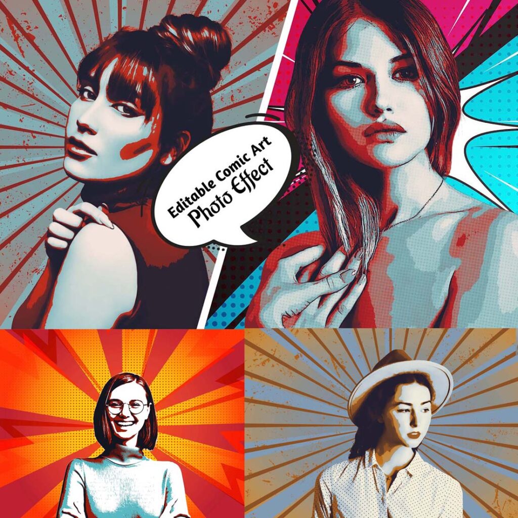 Editable Comic Art Photo Effect - MasterBundles