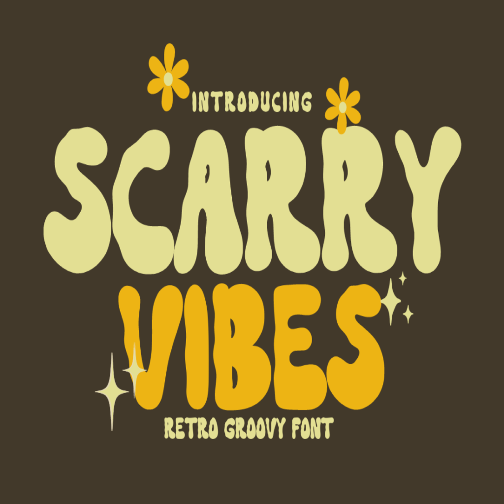 Scary Vibes - Retro Groovy Font