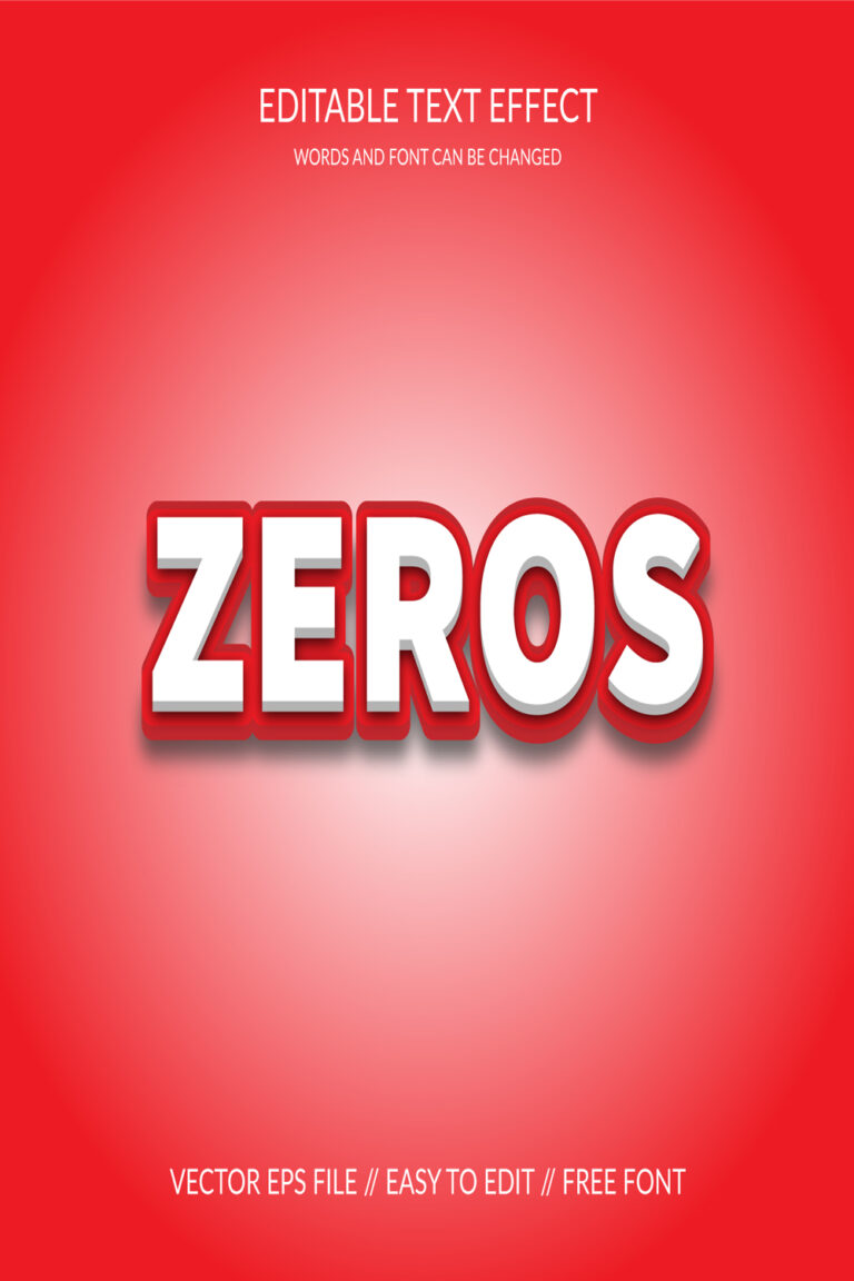 3D Editable Vector Eps Text Effect Template - MasterBundles