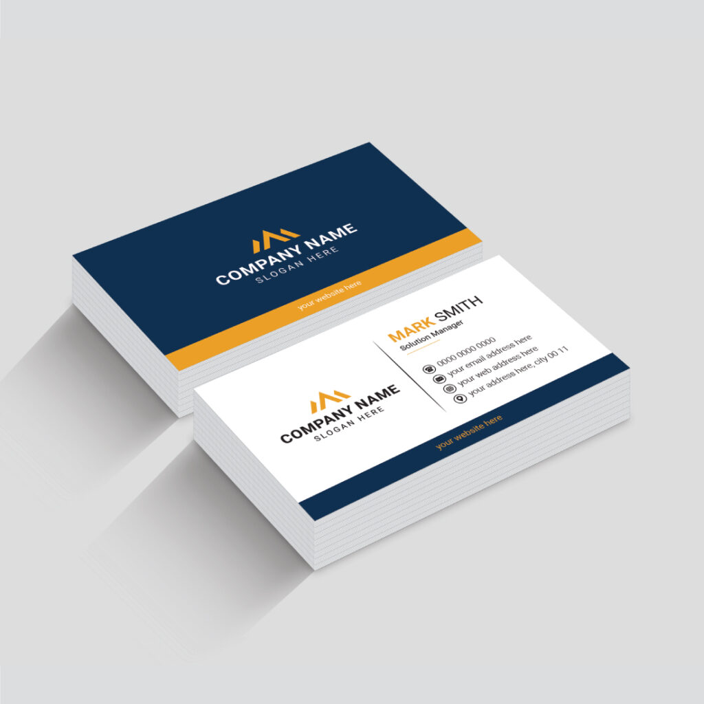 Business Card Design Template with 4 Ideas - MasterBundles
